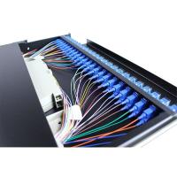 China Drawer Type Fiber Optic Termination Panel Box 48 Core 1U Sliding for sale
