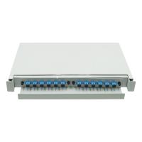China ODF White Fiber Optic Patch Panel Slide 1U 12 Port Rack Mount Patch Panel for sale