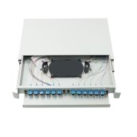 China ODF White Fiber Optic Patch Panel Slide 1U 12 Port Rack Mount Patch Panel for sale