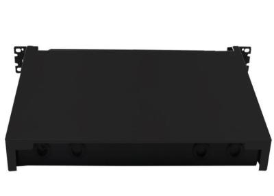 China Black Rack Mount Fiber Termination Box FC Patch Panel ODF 24Core for sale