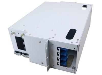 China ODF Optic Distribution Unit Singemode 48 Port Fiber Optic Patch Panel LC for sale