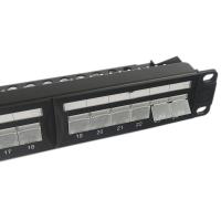 China 1U 24 Port Keystone Unshielded Patch Panel Keystone RJ45 DustProof for sale