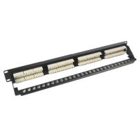 China 1U 24 Port Keystone Unshielded Patch Panel Keystone RJ45 DustProof for sale