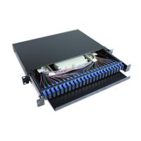 China LC Duplex Fiber Optic Patch Panel Black Color for Network Connection for sale