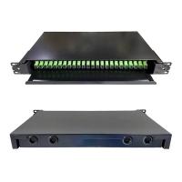 China 19 Inch Black Rack Mount Optical Drawers Fiber Optic Patch Panel For Network Cabling for sale