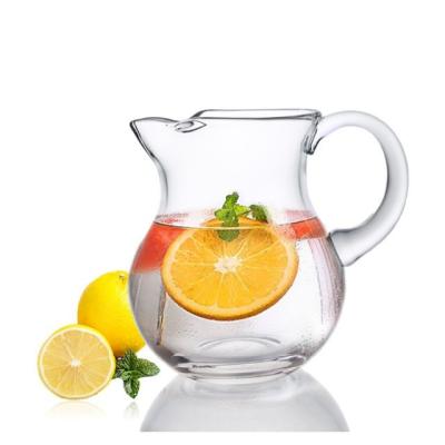 China Wholesale Water Drinking Bottle Glass Transparent Water 1250ML Jug Pitcher for sale