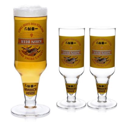 China Factory Customized Promotion High Quality Glassware Short Stemmed Beer Glass Cup With Brand Logo for sale