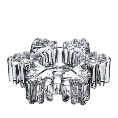 Cina Clear Tea Light Candle Holder Lead Free Crystal Glass Creative Party Celebration Decoration in vendita