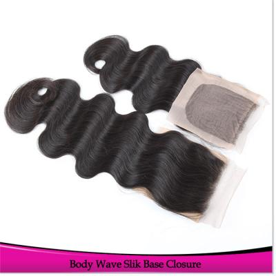 China Body Wave 4*4 Human Hair Closure Beauty Hair Product 120% Density Silk Based Top Closure for sale