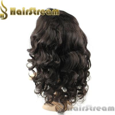 China Good quality black women virgin remy human hair brazilian hair full lace wig for sale