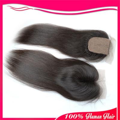 China Quality Silk Based Closure Free Parting Virgin Hair Bundles with Top Closure for sale