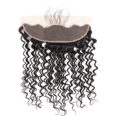 China Wholesale Human Freetress Deep Wave Free Part Lace Frontal With Baby Hair for sale
