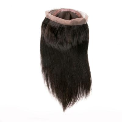 China 2017 New Design Brazilian Silky Straight Wholesale Natural Black 360 Lace Frontal for sale
