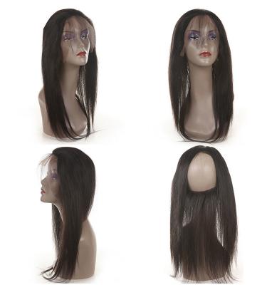 China Brazilian Hair Straight Lace Band Frontal With Elastic Band 360 Lace Frontal Closure for sale