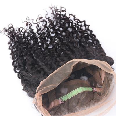 China 360 Lace Frontal With Baby Hair Kinky Curly Hair Free Part Closure for sale