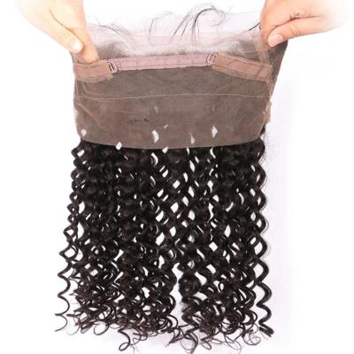China Hot Selling Peruvian Virgin Hair Ear To Ear Lace Frontal 360 Lace Band Frontal for sale