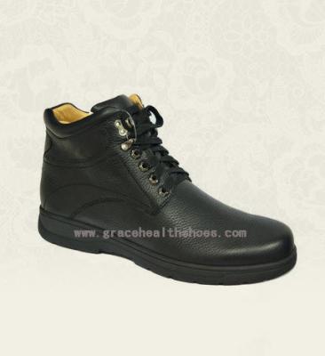 China Genuine Leather Unisex Oxford Shoes Wider Width Arthritis Shoes Work Shoes for sale