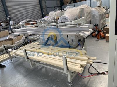 China 3'' Rectangular WPC/PVC Solid Wooden Door Frame Profile Making Extrusion Machine Line 180-200KG/H for sale