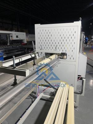 China 3'' Rectangular WPC/PVC Solid Wooden Door Frame Profile Making Extrusion Machine Line 180-200KG/H for sale