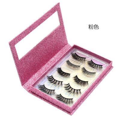 China 2022 Wholesale Custom Eyelashes Package Box Natural Green Long Window Drawer Private Label Eyelash Box Packaging Purple factory