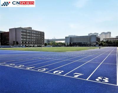 China IAAF aprovou a pista de atletismo de borracha atlética de transmissão do sistema do sanduíche dos azul-céu EPDM à venda