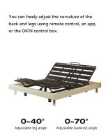 China Black Intelligent Folding Adjustable Bed Remote Control With 3 Adjustable Positions for sale