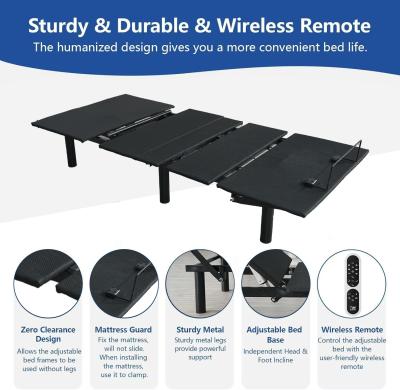 Китай 3 уровень уровни интенсивности электрические регулируемые кровати настройки с светодиодным подложным освещением продается