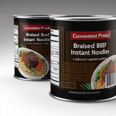 Cina Noodle a base di carne bovina cotta 2 torte al barile 202g in vendita