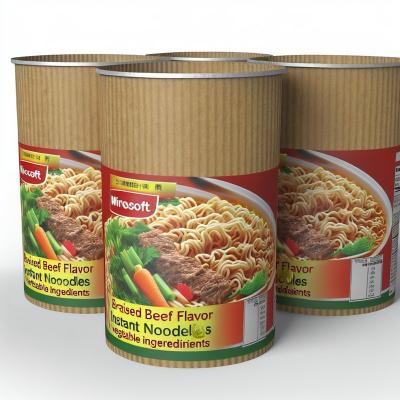 Cina Noodle a base di carne bovina cotta 2 torte al barile 202g in vendita