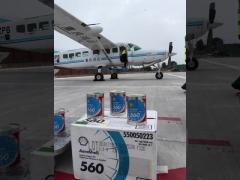 De eerste PT6-motorgebruiker van AeroShell Turbine Oil 560 voor de succesvolle oliewisseling