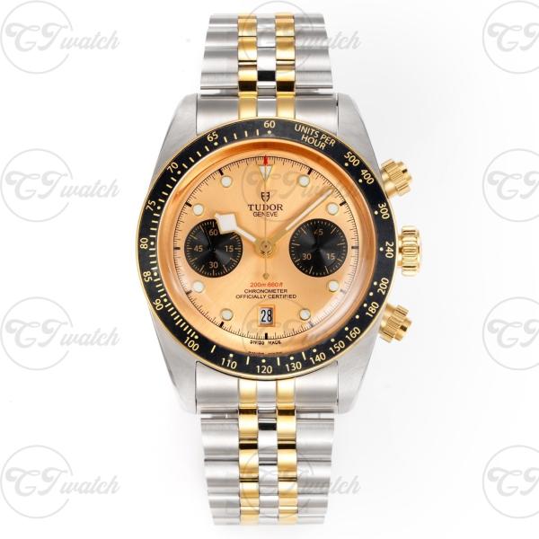 Quality Tudor Black Bay Chrono 41mm Champagne Dial Two Tone Steel Yellow Gold Chronograph Watch M79363N0007 for sale