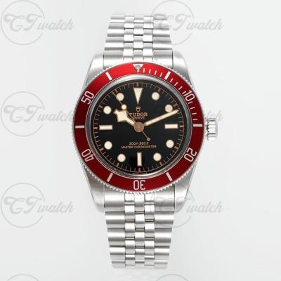 China Tudor Black Bay Heritage 41mm Automatic Watch – Black Dial with Red Bezel, Stainless Steel Case, Diver Style for sale