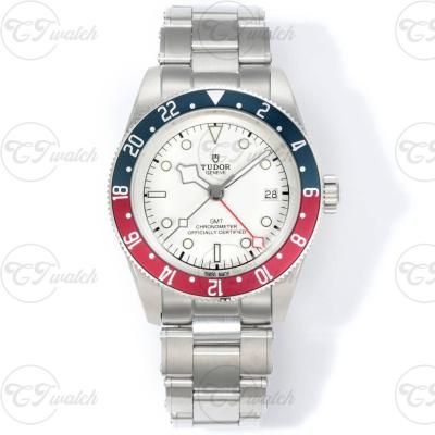 China Tudor Black Bay GMT 41mm Red Blue Bezel Super Clone Watch Automatic Stainless Steel Jubilee Bracelet Dual Time Design for sale