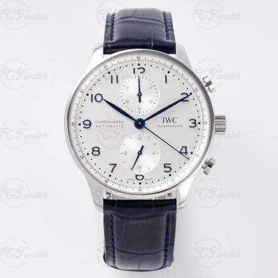 China IWC Portugieser IW371602 Super Clone 41mm Blue Dial Stainless Steel Automatic Chronograph Watch for sale