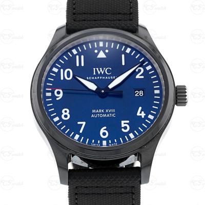 China IWC Pilot IW324703 Super Clone 40mm Mark XVIII Black Dial Automatic Watch for sale