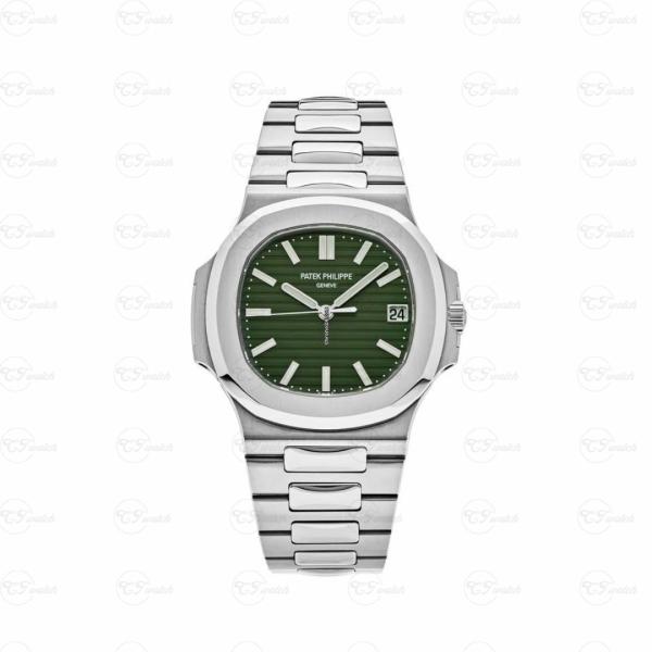 Quality Patek Philippe 5711 Aquanaut Stainless Steel Diamond Bezel green Dial Rubber Strap Automatic Luxury Watch for sale