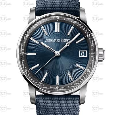 China Audemars Piguet Code 11.59 Blue Dial 41mm Automatic Watch Stainless Steel Case Date Display for sale