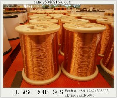 China Enamelled copper wire polyester imides 180 AWG42 for sale