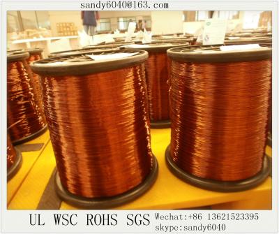 China Enamelled copper wire polyester imides 180 AWG37 for motors for sale