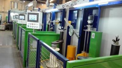 China Enamelled copper wire polyester imides 180 AWG36 for motors produced by high speed machine for sale