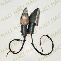 China Motorcycle Blinker Universal Double Sides LED Indicators Black for sale