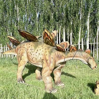 China Jurassic Herbivore Stegosaurus Animatronic Robot With Sound And Tail Attack for sale