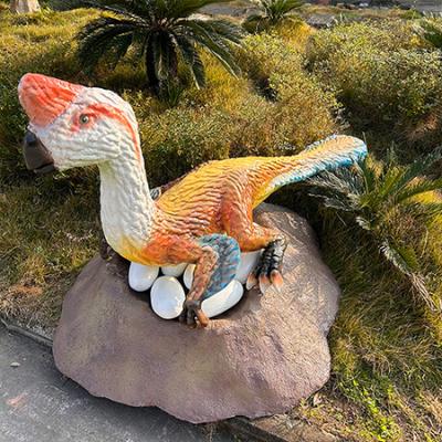 China Durable Realistic Fiberglass Dinosaur Statues Outdoor Waterproof for sale