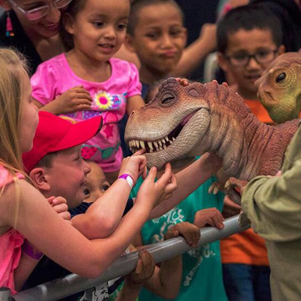 Quality Kids Attractive Christmas Gift Realistic Full Body T Rex Puppet Simulation Model for sale