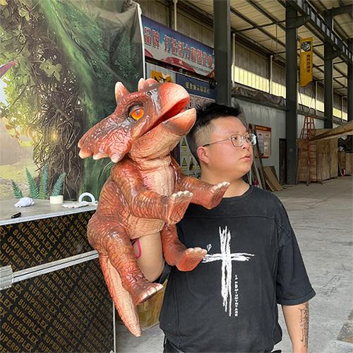 Quality Light Weight Easy Control Realistic Dinosaur Puppet Full Body Small Aniamtronic Dinosaur Hand Puppet for sale