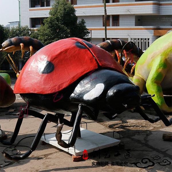 Quality Outdoor Botanical Garden Giant Simulation Robot Animatronic Insects Model Rust for sale