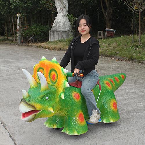 Quality Rechargeable Battery Coin Operated Cartoon Dinosaur Ride Toy For Amusement Park for sale