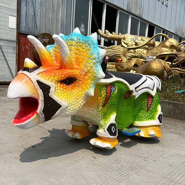 Quality Caroon Custom Kids Ridable Electric Entertainmen Center Dinosaur Ride 24V Rechargeable Battery for sale