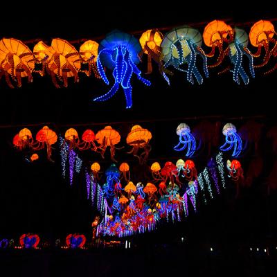 China Theme Park Illuminate Light Show Holiday Silk Festival Lantern Exhibition for sale