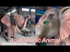 amusement park life size realistic animatronic elephant simulated animal model